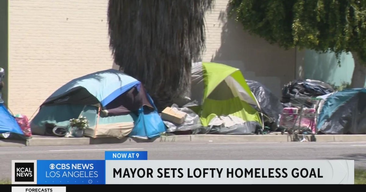 Mayor Bass sets lofty goal of ending street homelessness by 2026 - CBS ...