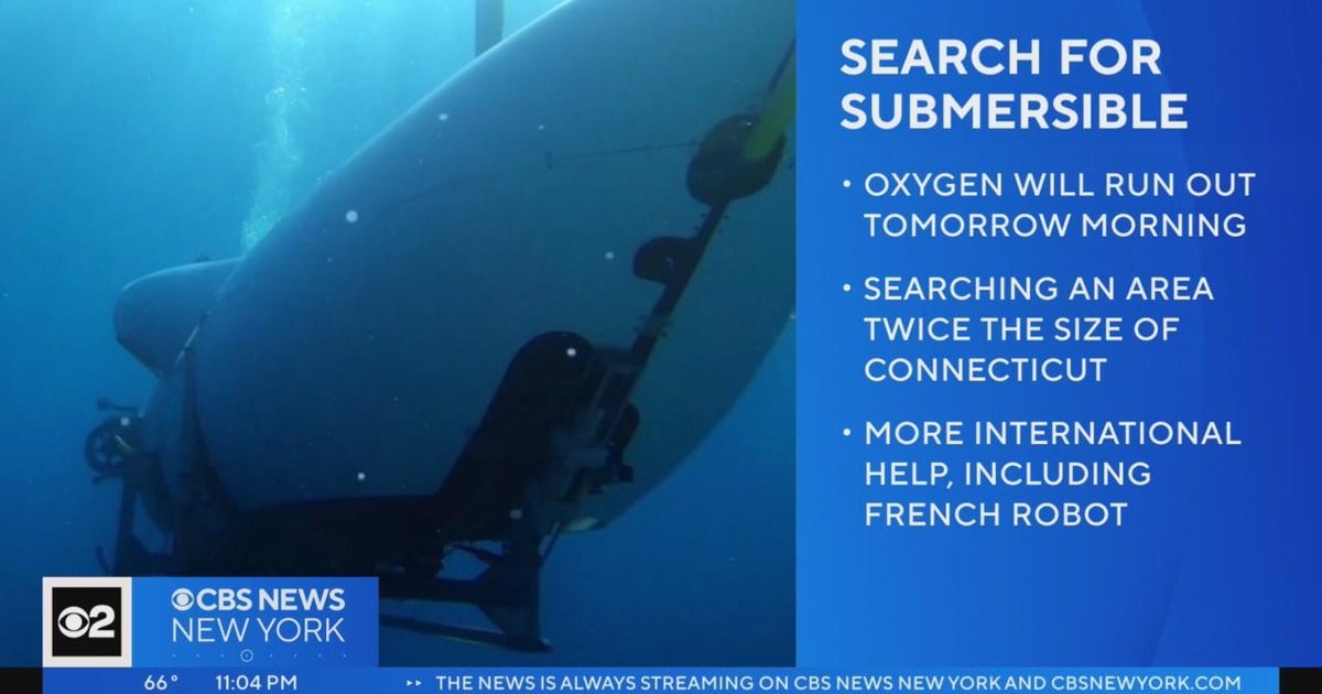 Oxygen in submersible expected to run out on Thursday morning - CBS New ...