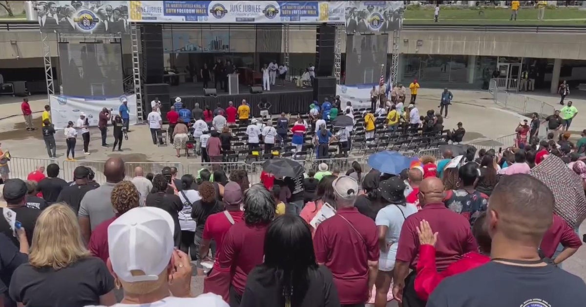 Hundreds gather for 60th anniversary of Detroit Freedom March - CBS Detroit