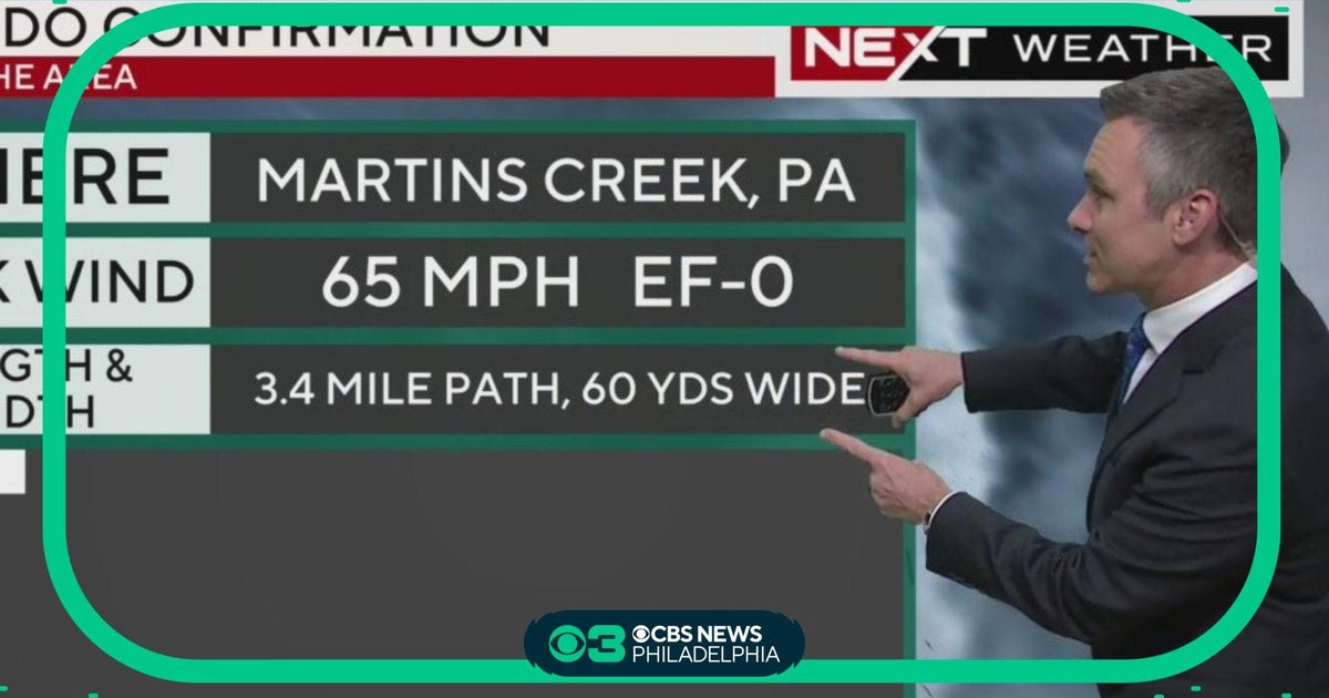 National Weather Service confirms tornado touched down in Northampton County - CBS Philadelphia