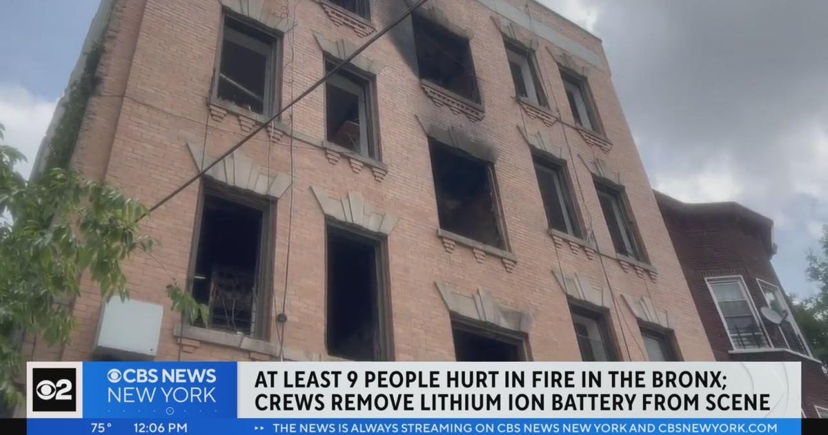 Battery removed from scene of fire in the Bronx - CBS New York