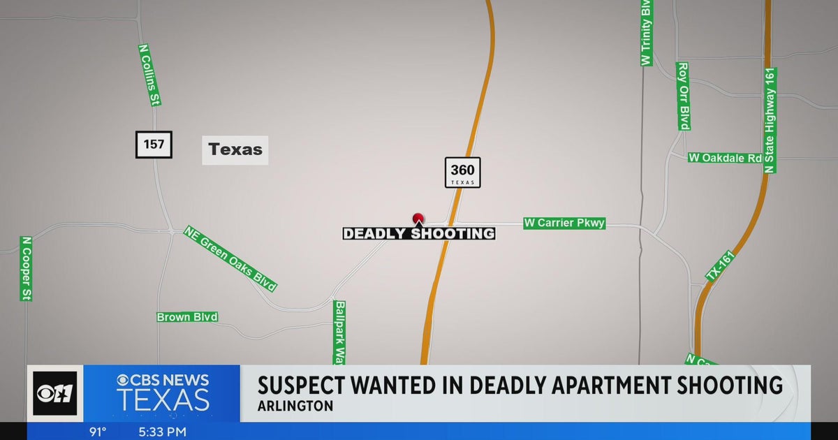Suspect at large after deadly shooting in Arlington - CBS Texas