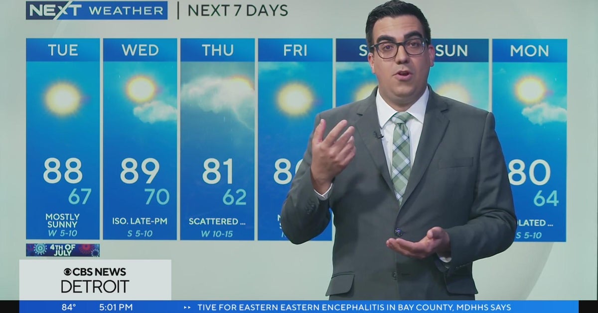 Air quality alert issued for July 4 in SE Michigan due to elevated ozone levels - CBS Detroit