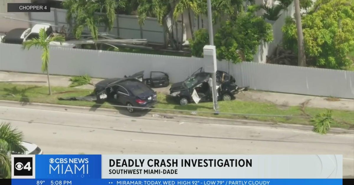 One dead in SW Miami-Dade multi-vehicle crash - CBS Miami