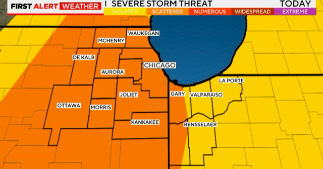 Chicago Weather Alert: Severe storms by late afternoon, evening - CBS ...