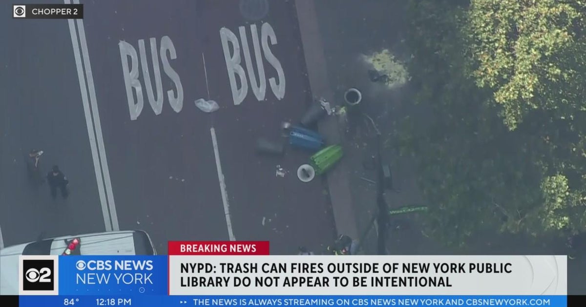 FDNY: Trash can fires outside NYLP do not appear intentional - CBS New York