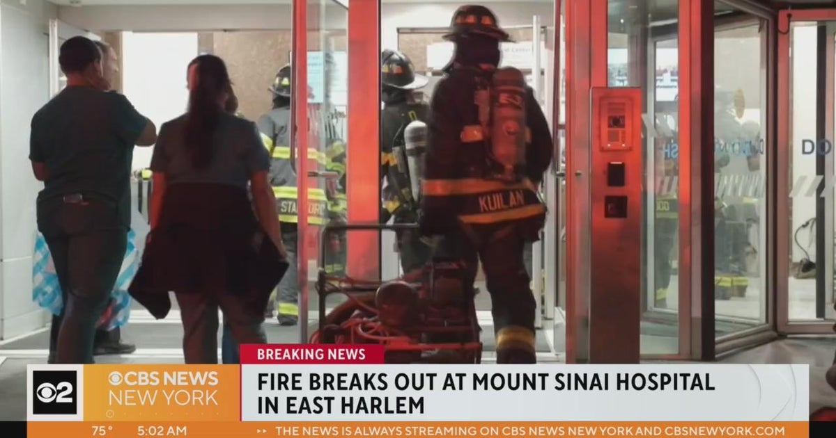 Fire breaks out in basement of Mount Sinai in East Harlem - CBS New York