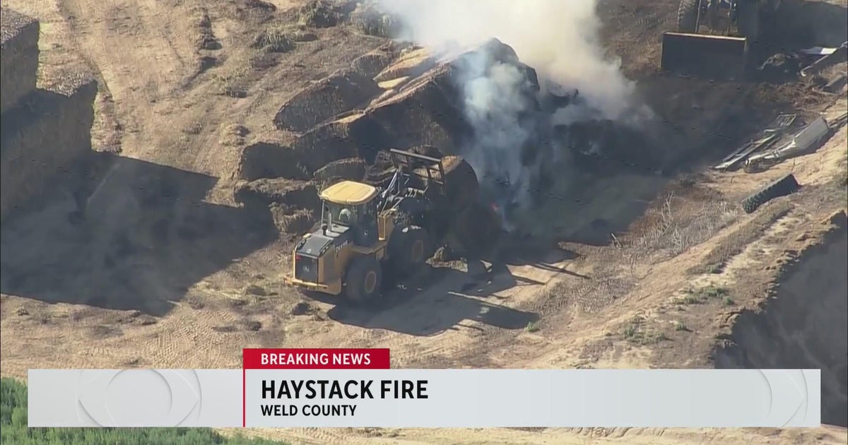 Haystacks burn in Weld County as fire crews work to get it under ...