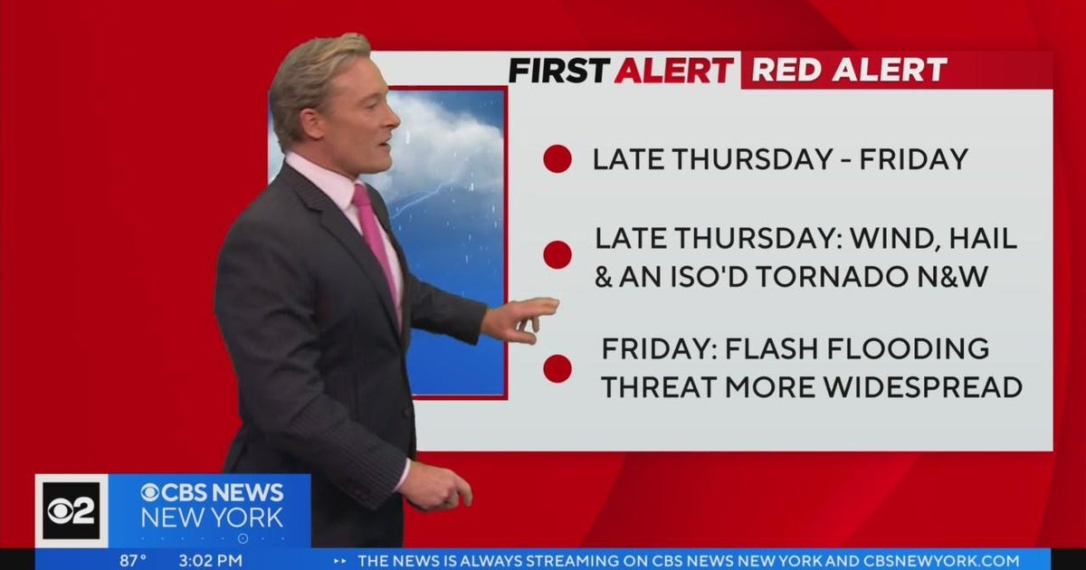 First Alert Weather: CBS New York's Thursday 3 p.m. update - 7/13/23 - CBS New York