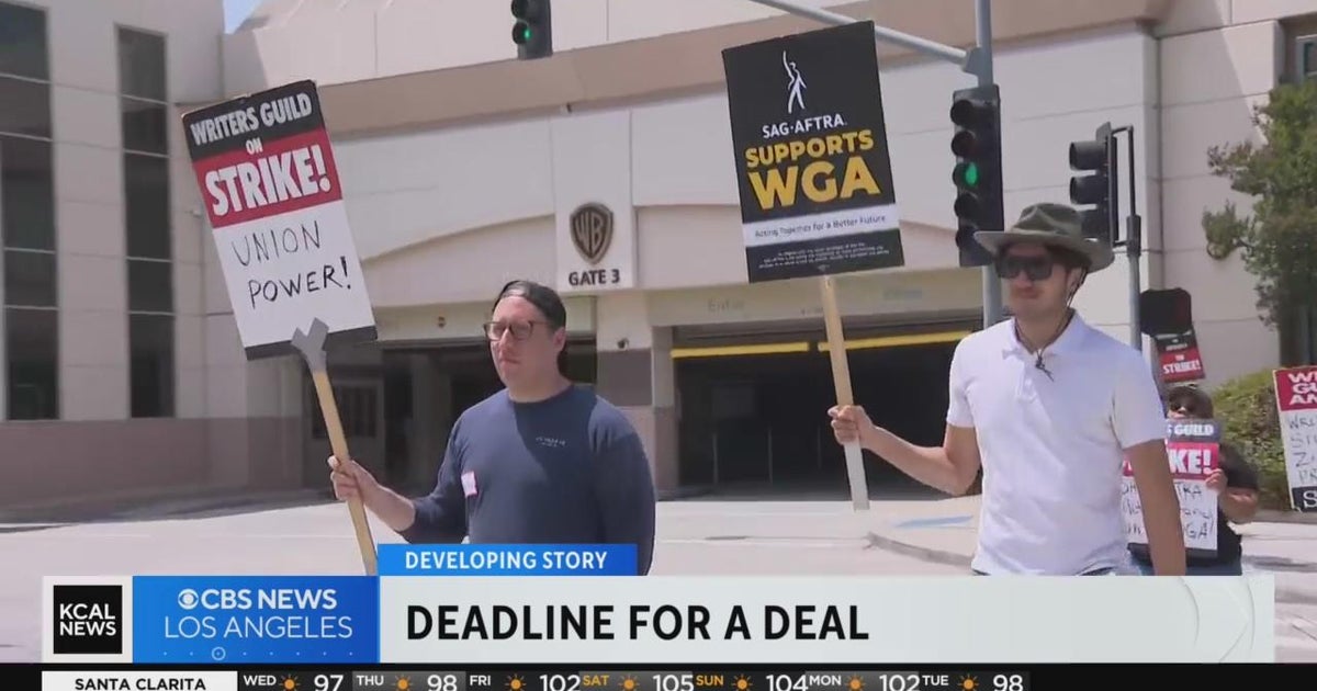 SAG-AFTRA members join WGA on picket lines with deadline for their own ...