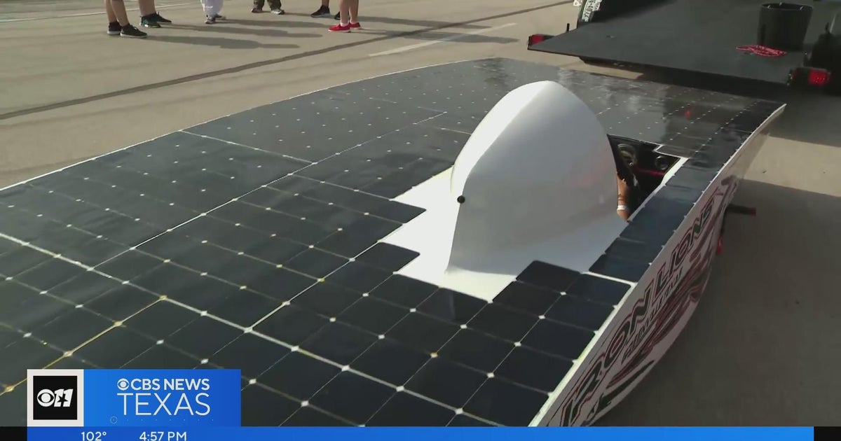 Solar powered cars take over Texas Motor Speedway - CBS Texas