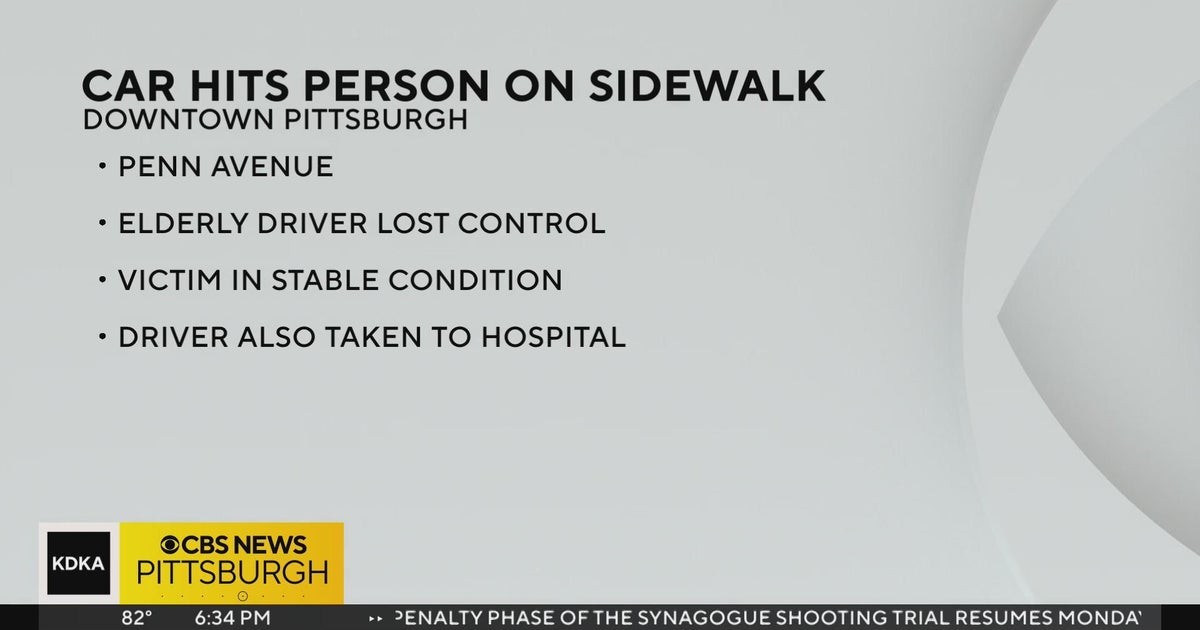 Car strikes pedestrian in downtown Pittsburgh - CBS Pittsburgh