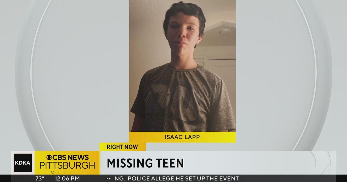 Pittsburgh police looking for missing 17-year-old Isaac Lapp - CBS ...