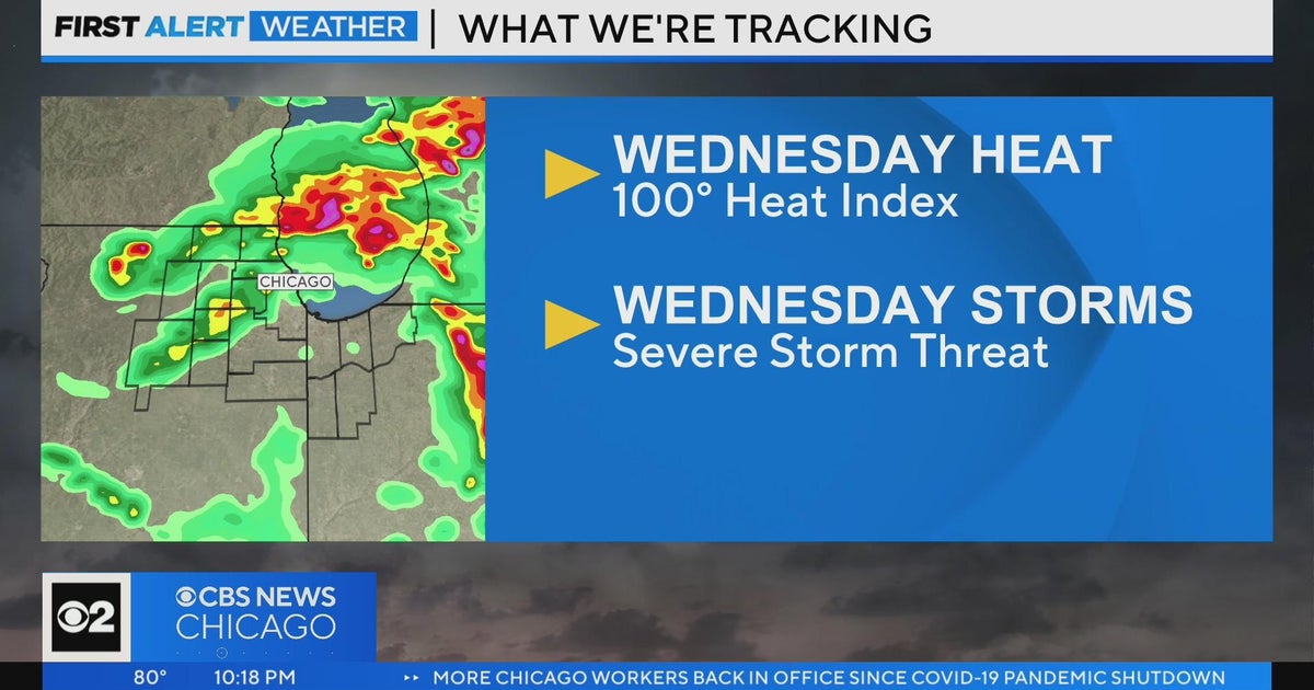 Chicago First Alert Weather: Heat, storm threat Wednesday - CBS Chicago