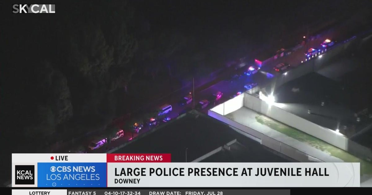 Riot at juvenile hall facility in Downey prompts large police presence - CBS Los Angeles