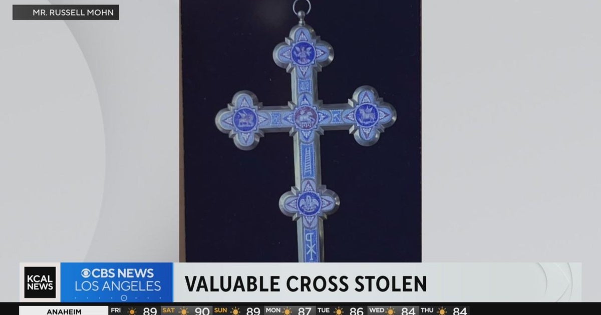 Valuable cross worth estimated $15k stolen from Altadena church - CBS ...