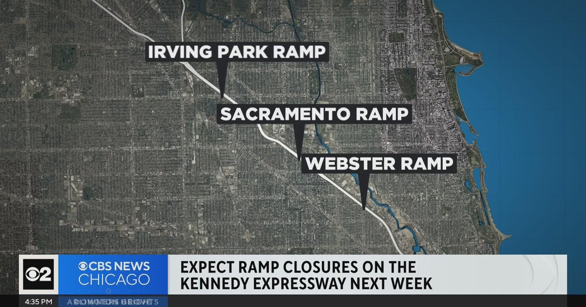 Expect ramp closures on the Kennedy Expressway next week - CBS Chicago