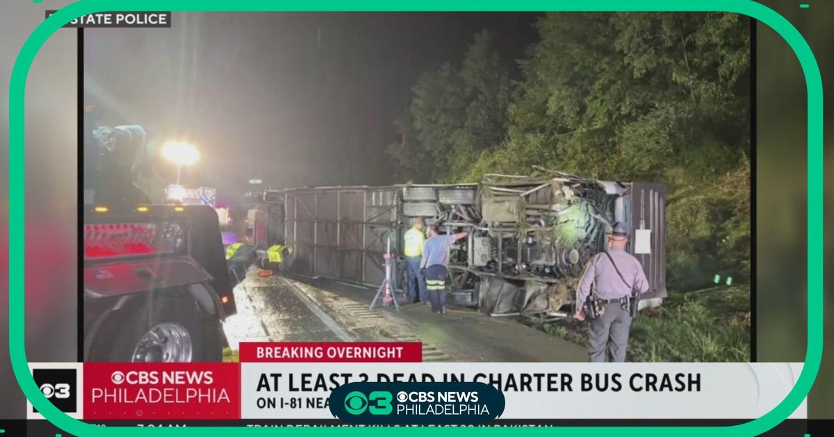 At least 3 dead in charter bus crash on I-81 near Harrisburg - CBS ...