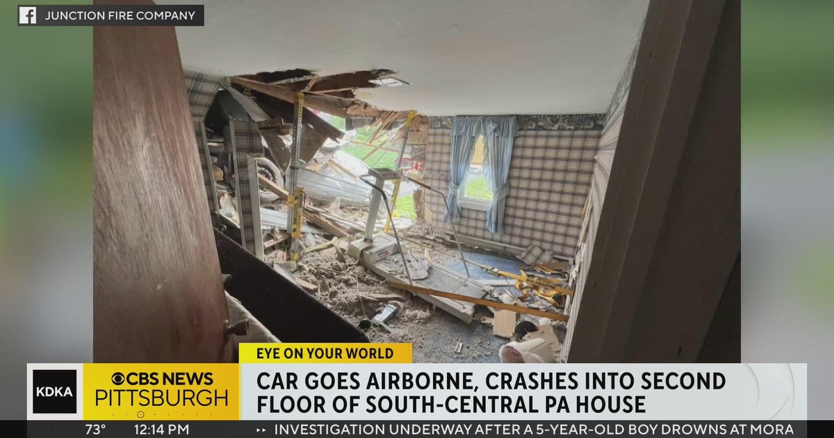 Car crashes into second floor of Pa. home - CBS Pittsburgh