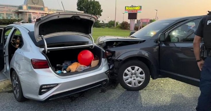 Stolen vehicle collides with Baltimore County undercover police car ...