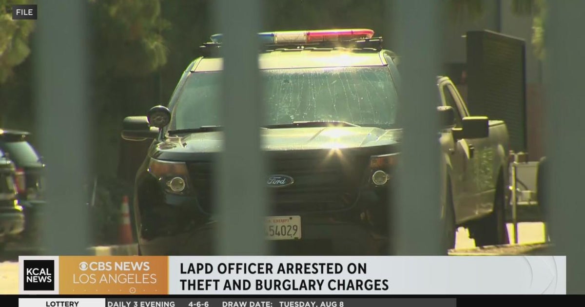 LAPD officer arrested on theft and burglary charges - CBS Los Angeles