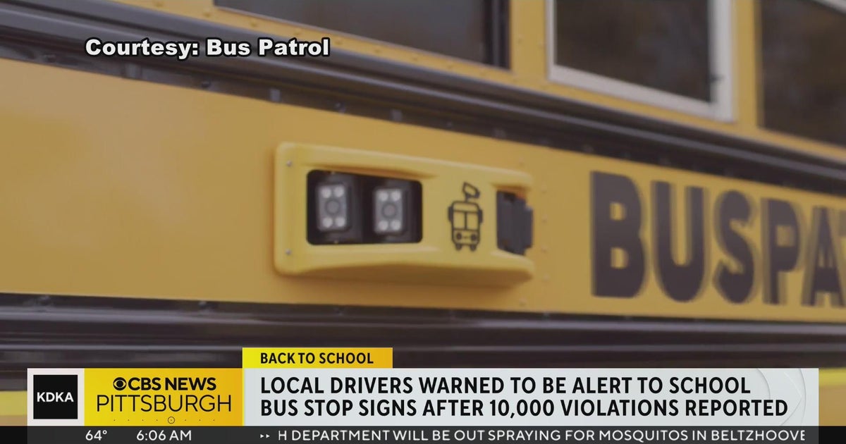 Drivers getting warned about bus stop signs as school starts - CBS ...