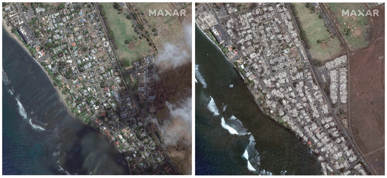 Map, satellite images show where Hawaii fires burned throughout Lahaina ...