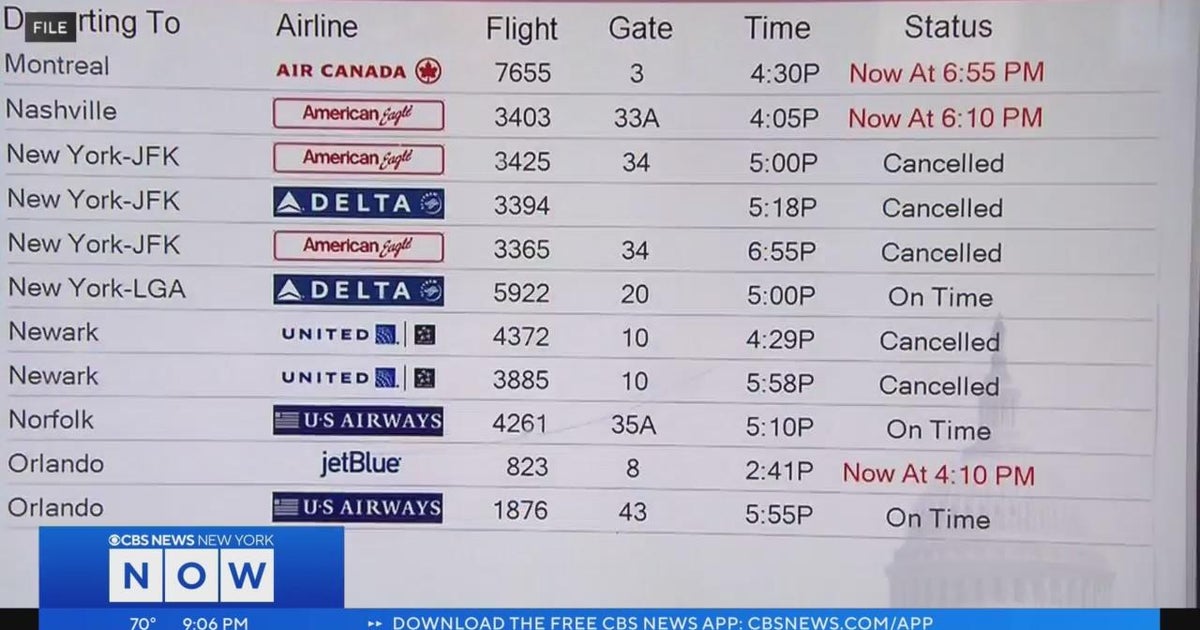 Reduced flight schedules for NYC airports until October - CBS New York