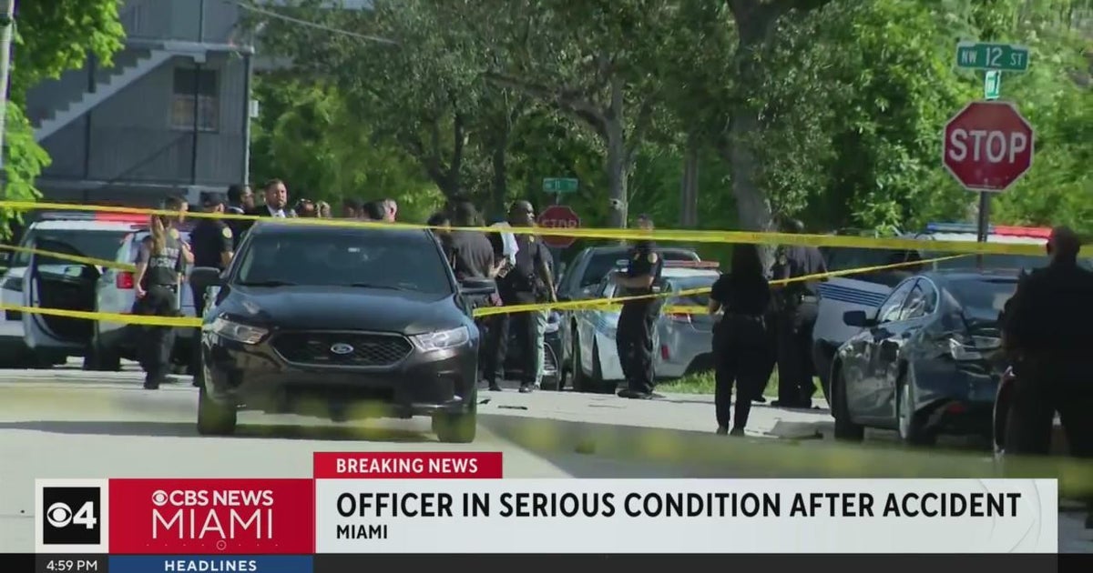 Miami Officer in serious condition following accident - CBS Miami