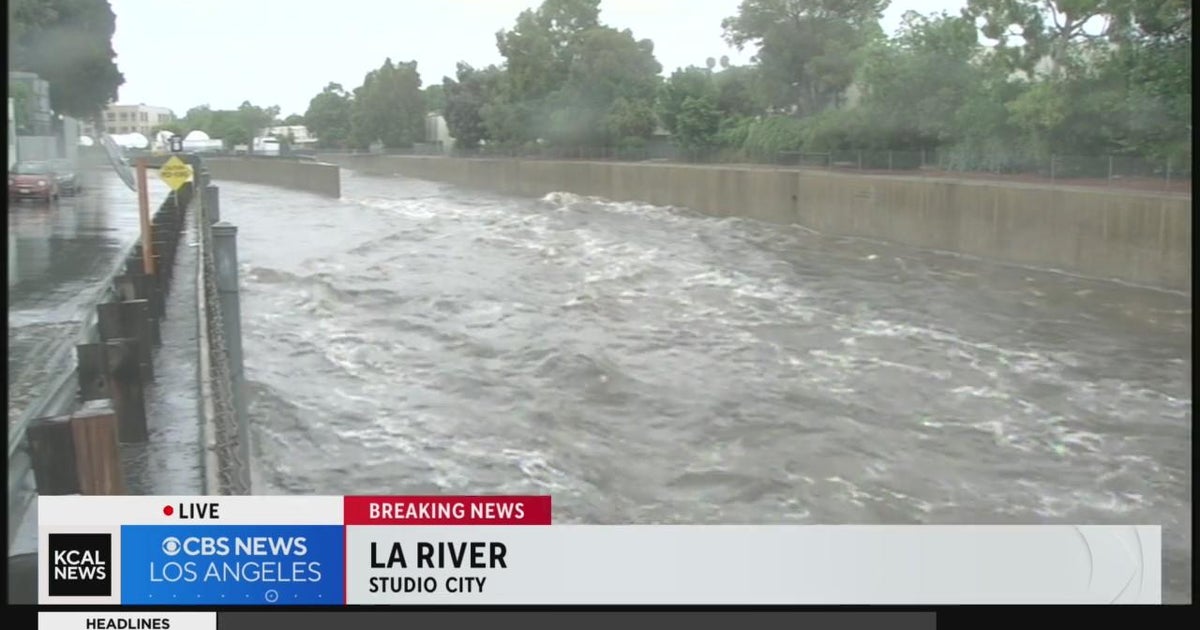Tropical Storm Hilary: Water levels continue to rise along the LA River - CBS Los Angeles