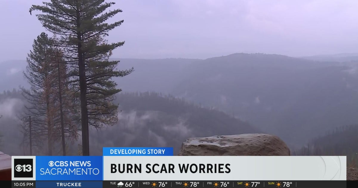 Burn scar worries rise as Hilary moves through Sierra - CBS Sacramento