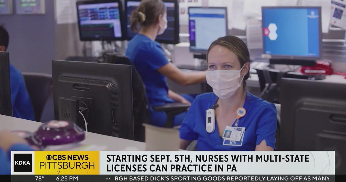 Nurses with multi-state licenses soon able to practice in Pa. - CBS ...