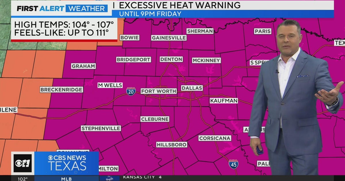 Heat index values soaring, it's hot, hot, hot - CBS Texas
