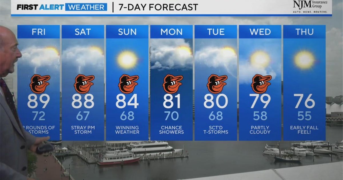 Marty Bass has your Friday afternoon forecast 8/25/23 - CBS Baltimore
