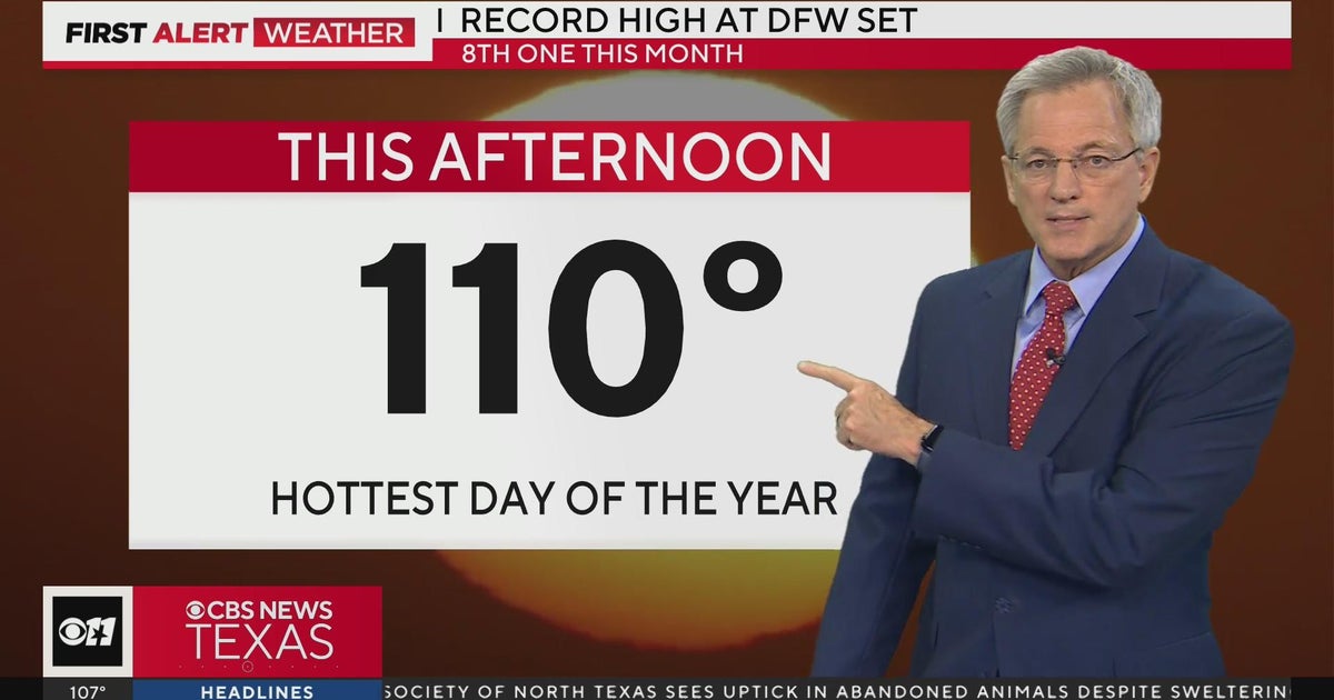 Today is officially the hottest day of the year and the decade - CBS Texas