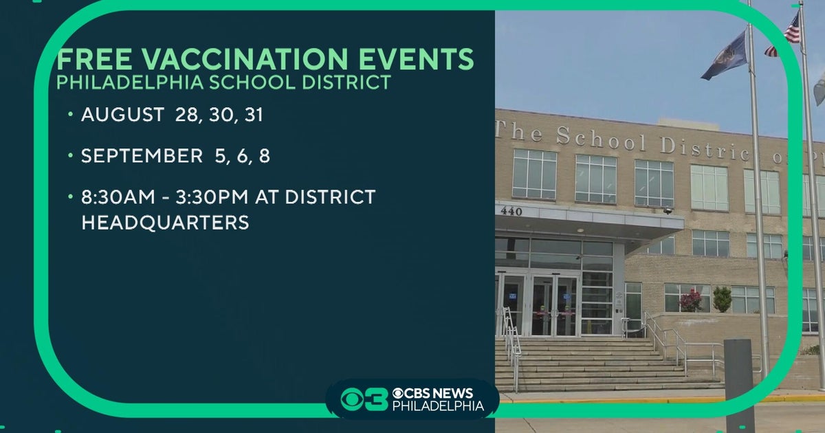 School District of Philadelphia's free vaccination events - CBS ...