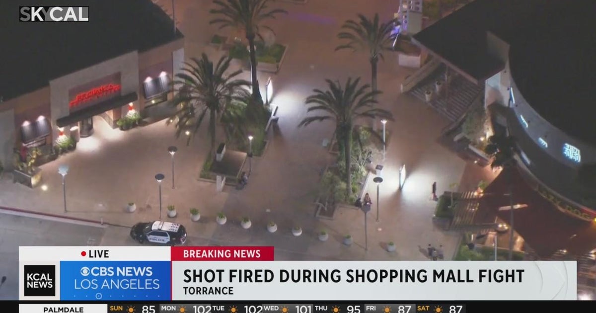 Shot fired during massive brawl at mall in Torrance - CBS Los Angeles