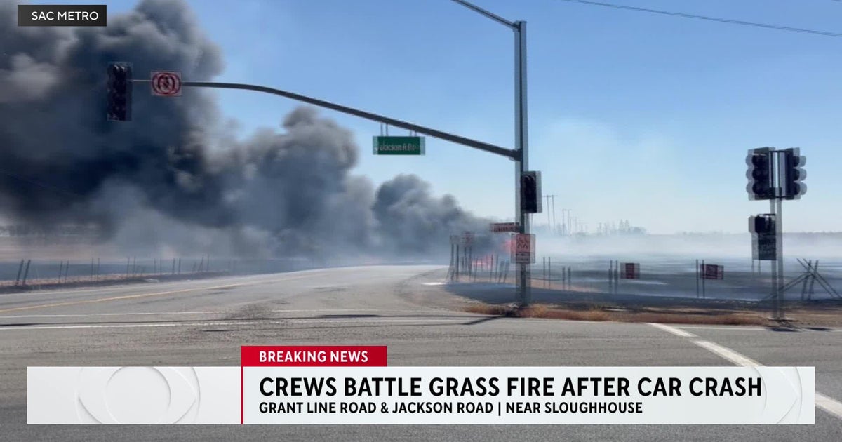 Crash along Grant Line Road in Sacramento County sparks grass fire ...