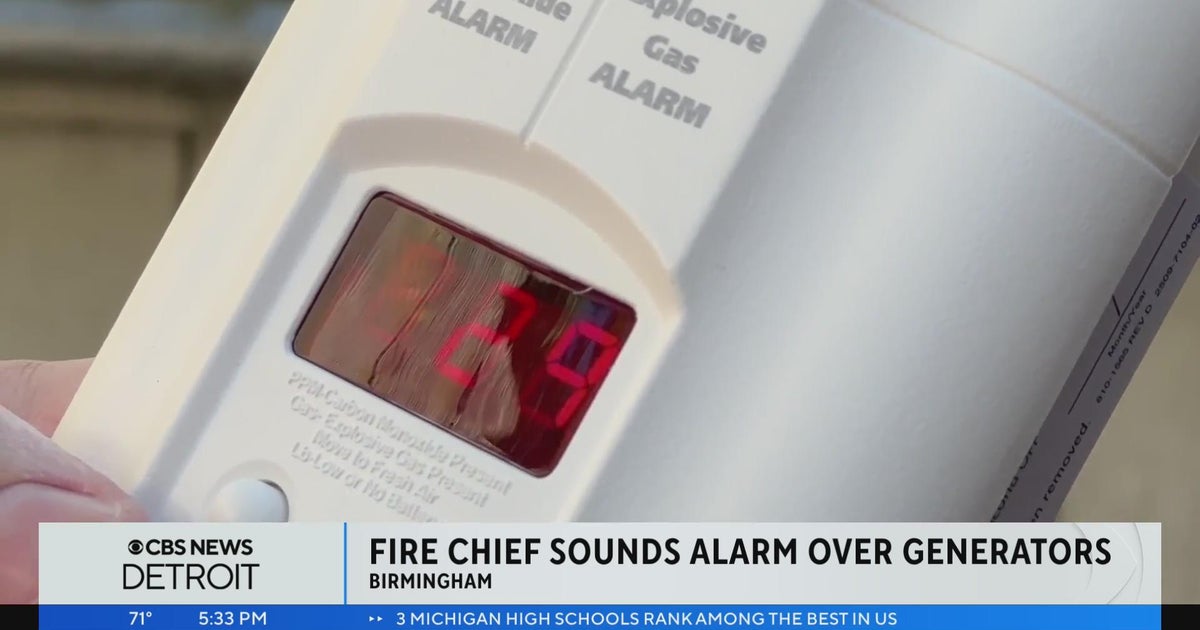 Birmingham fire chief sounds alarm over generators - CBS Detroit