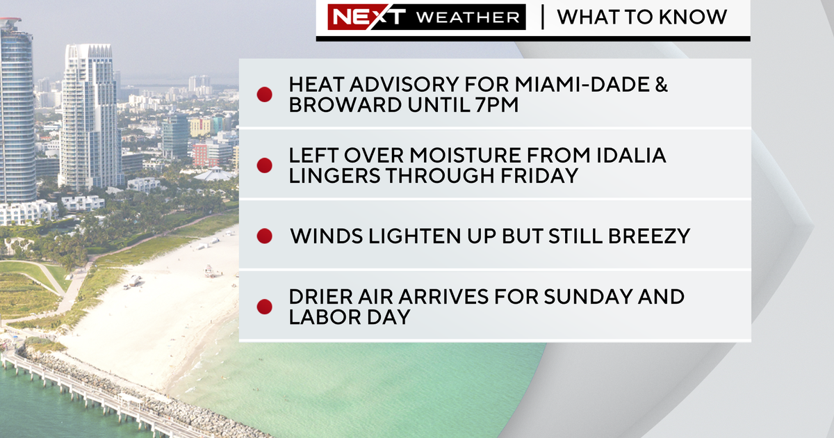 NEXT Weather: Record heat possible in Miami, scattered showers - CBS Miami