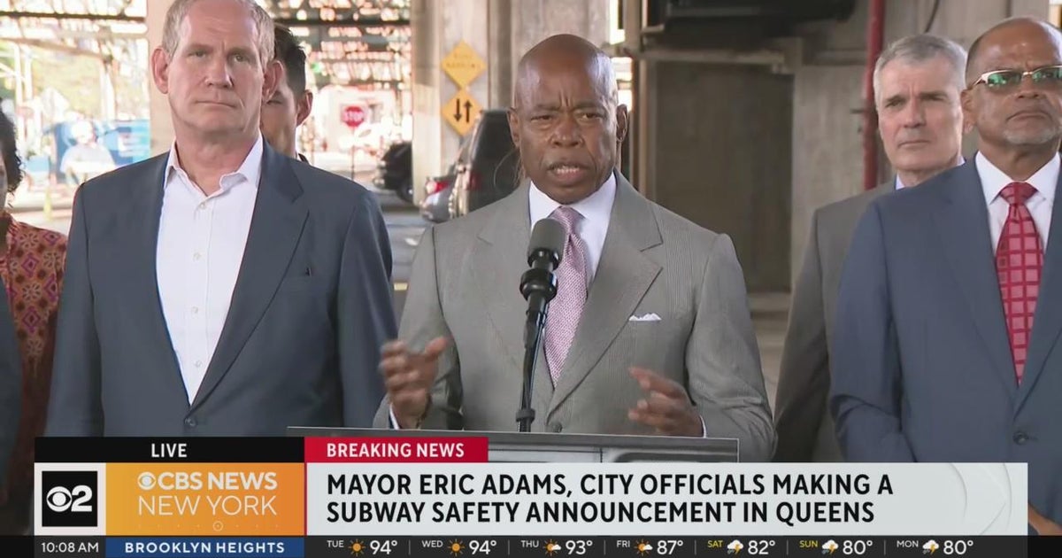 Mayor Adams, MTA officials talk back to school subway safety - CBS New York