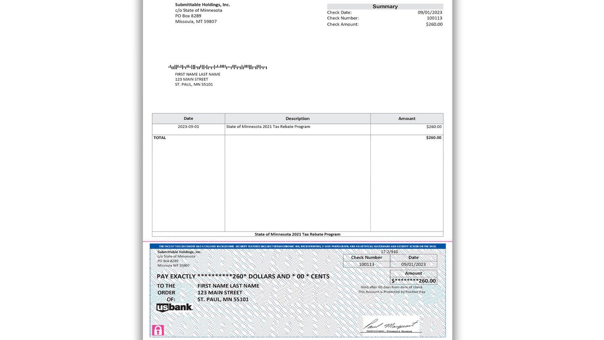 Some Minnesotans confused that their rebate checks are coming from ...