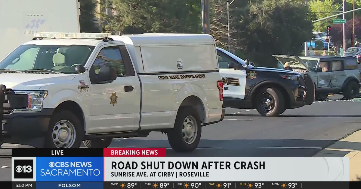 Police: Motorcyclist killed in crash on Sunrise Avenue in Roseville - CBS Sacramento