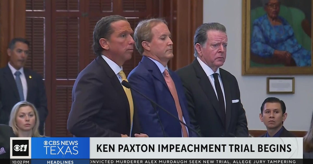 Ken Paxton speaks out following day 1 of impeachment trial - CBS Texas