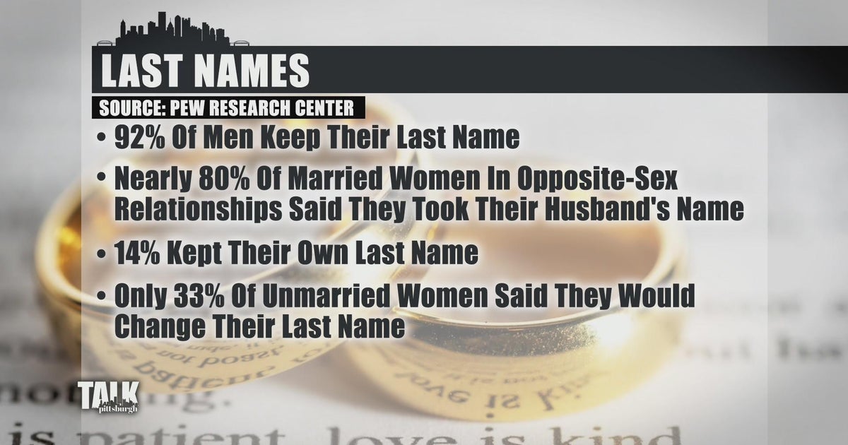 New study looks at last name changes after marriage - CBS Pittsburgh