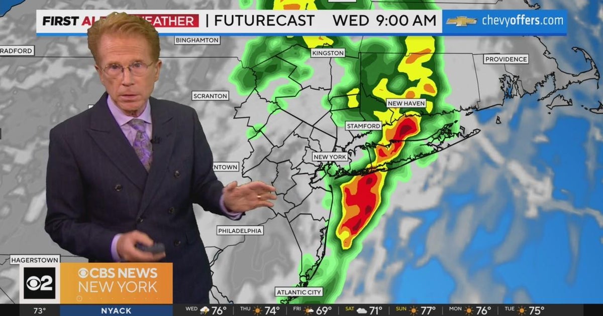First Alert Weather: Yellow Alert for heavy rain during a.m. commute - CBS New York