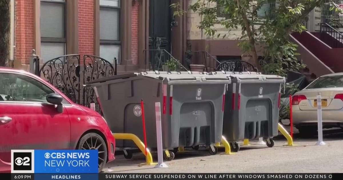 NYC rolls out rat-proof trash containers for Hamilton Heights residents - CBS New York