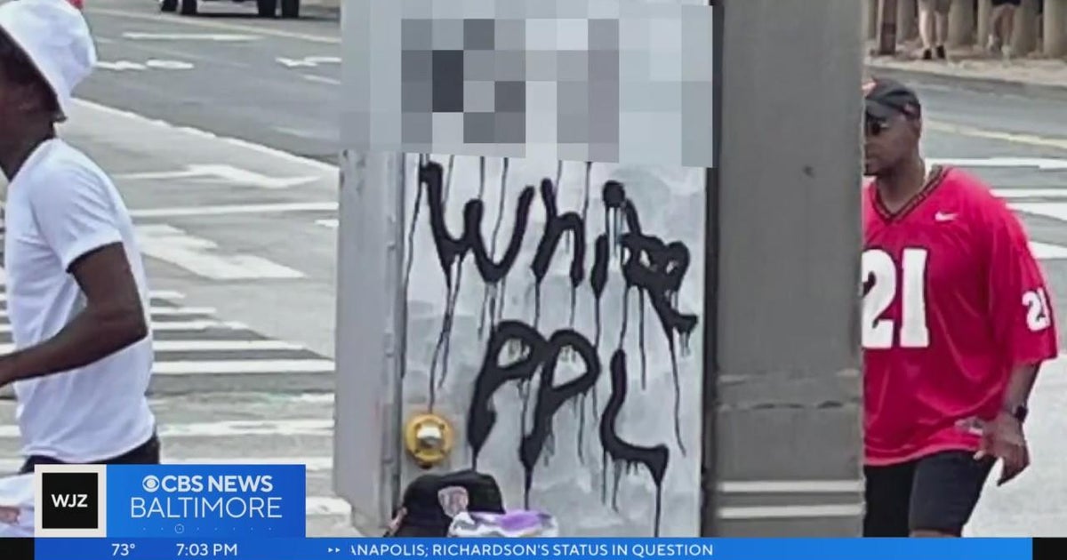 Racist graffiti spray painted near M&T Bank Stadium - CBS Baltimore