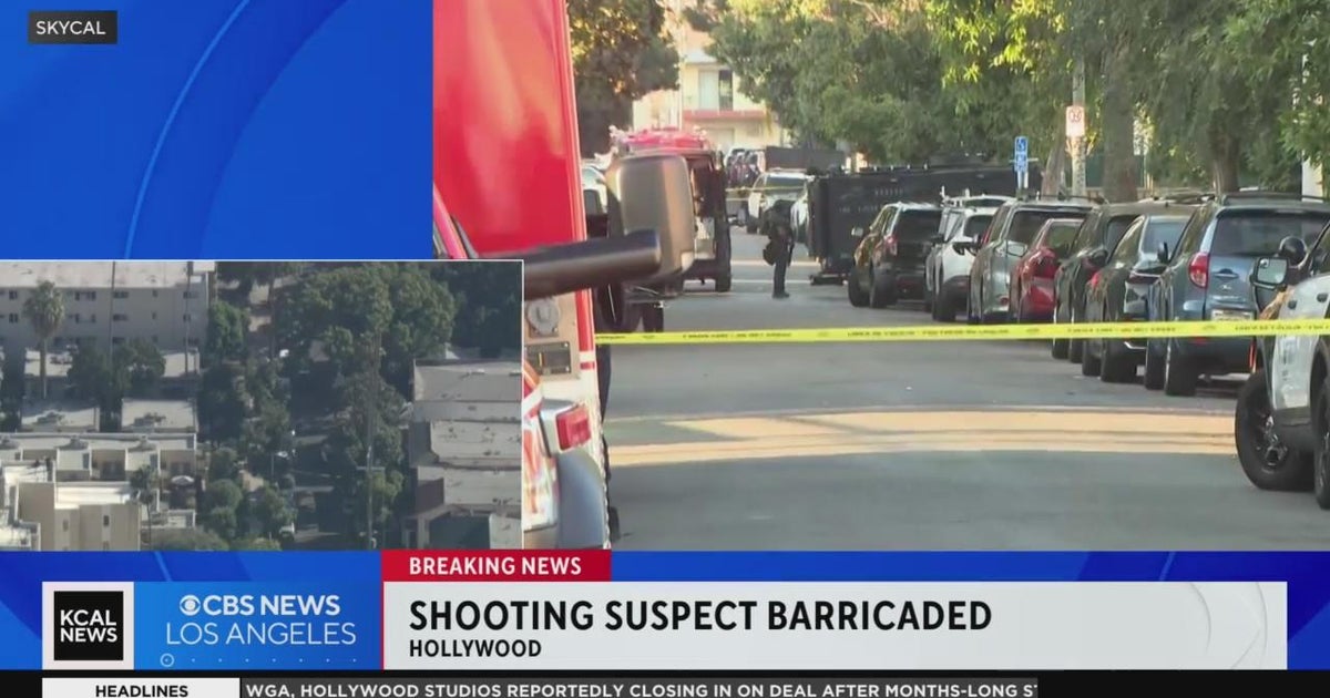 LAPD engaged in standoff with shooting suspect in Hollywood - CBS Los ...