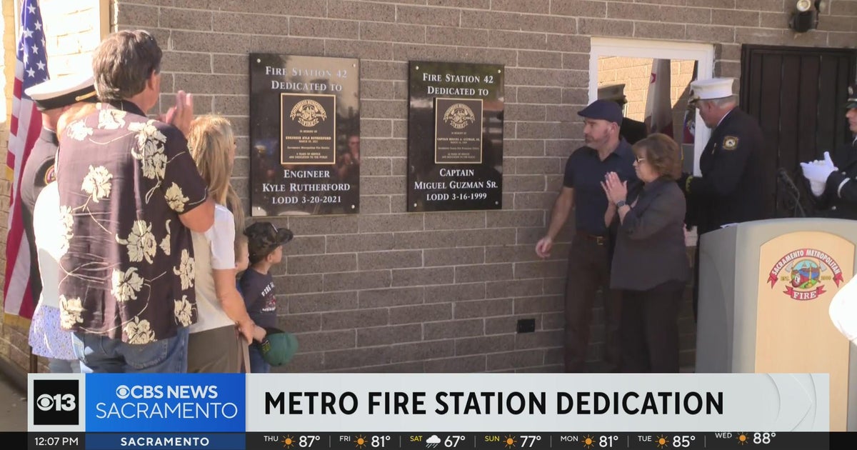 Metro Fire dedicates station in memory of two firefighters - CBS Sacramento